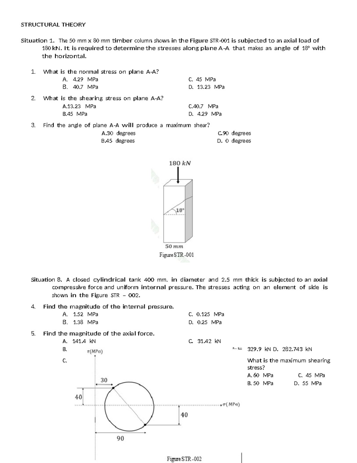 Structural Theory Preboard 2 Study Guide for Exam Preparation - Studocu