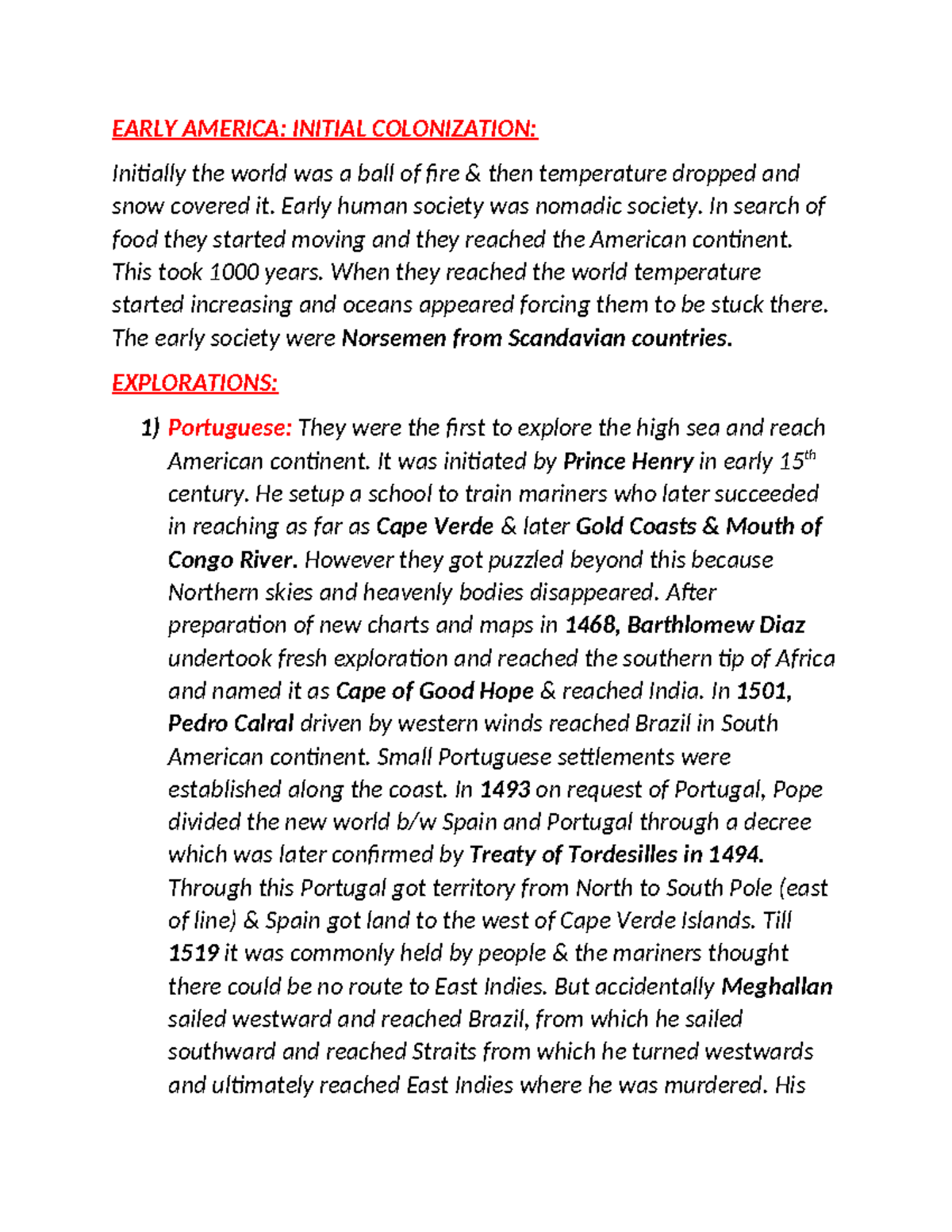 Chapter 2 - US History: Early America and Initial Colonization - Studocu