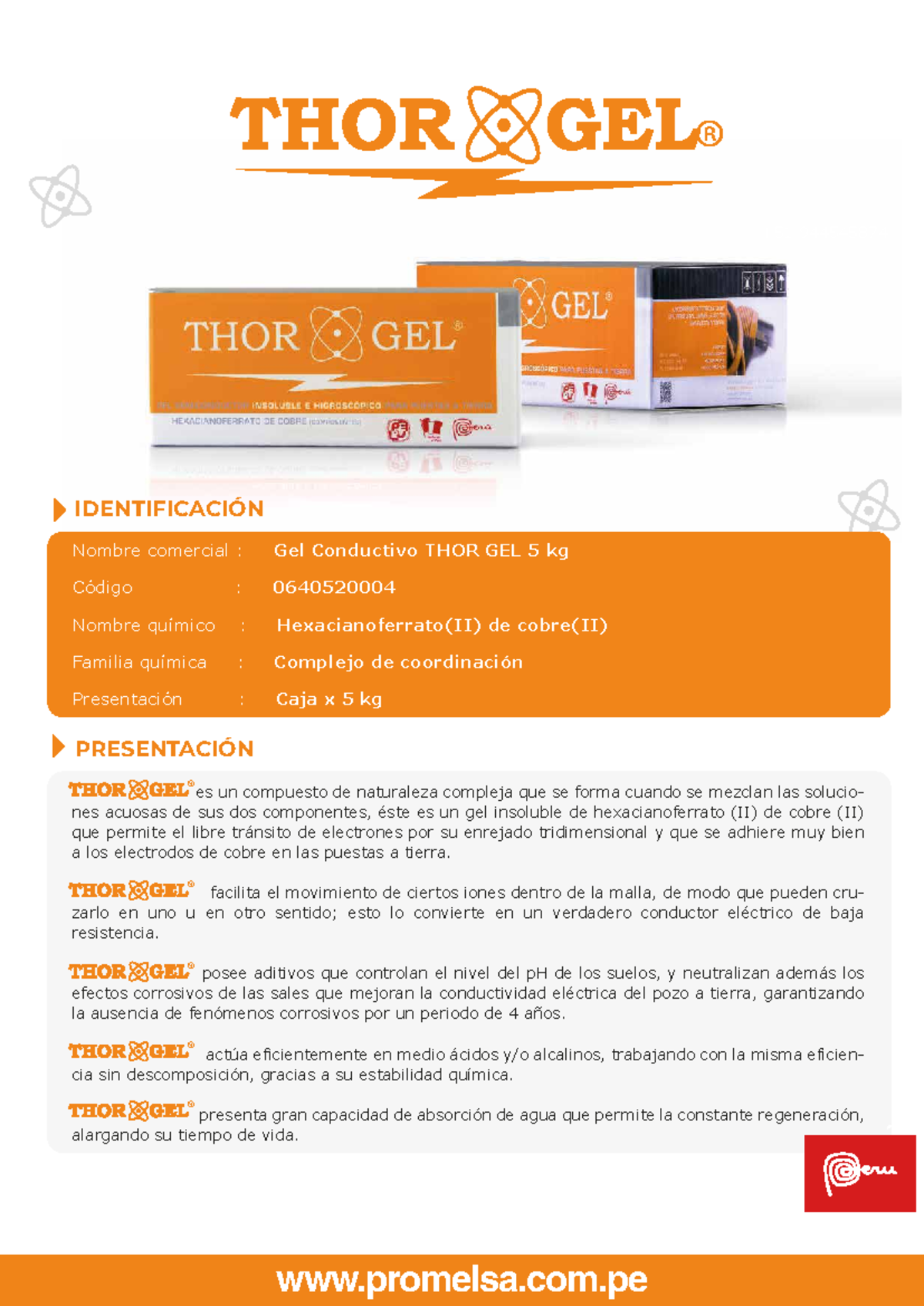 Ficha Thor gel - PRESENTACIÓN IDENTIFICACIÓN es un compuesto de ...