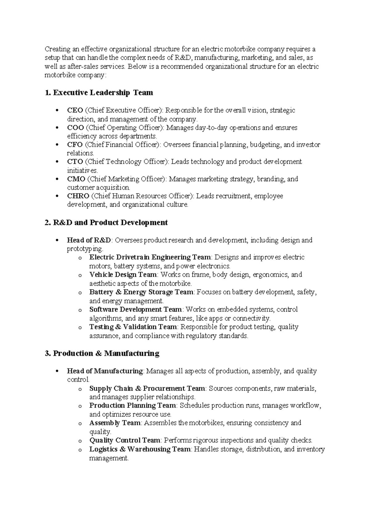 SO Deskripsi - Organizational Structure for Electric Motorbike Co ...