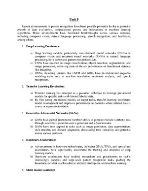 Pattern Recognition - CS503B - RGPV - Studocu