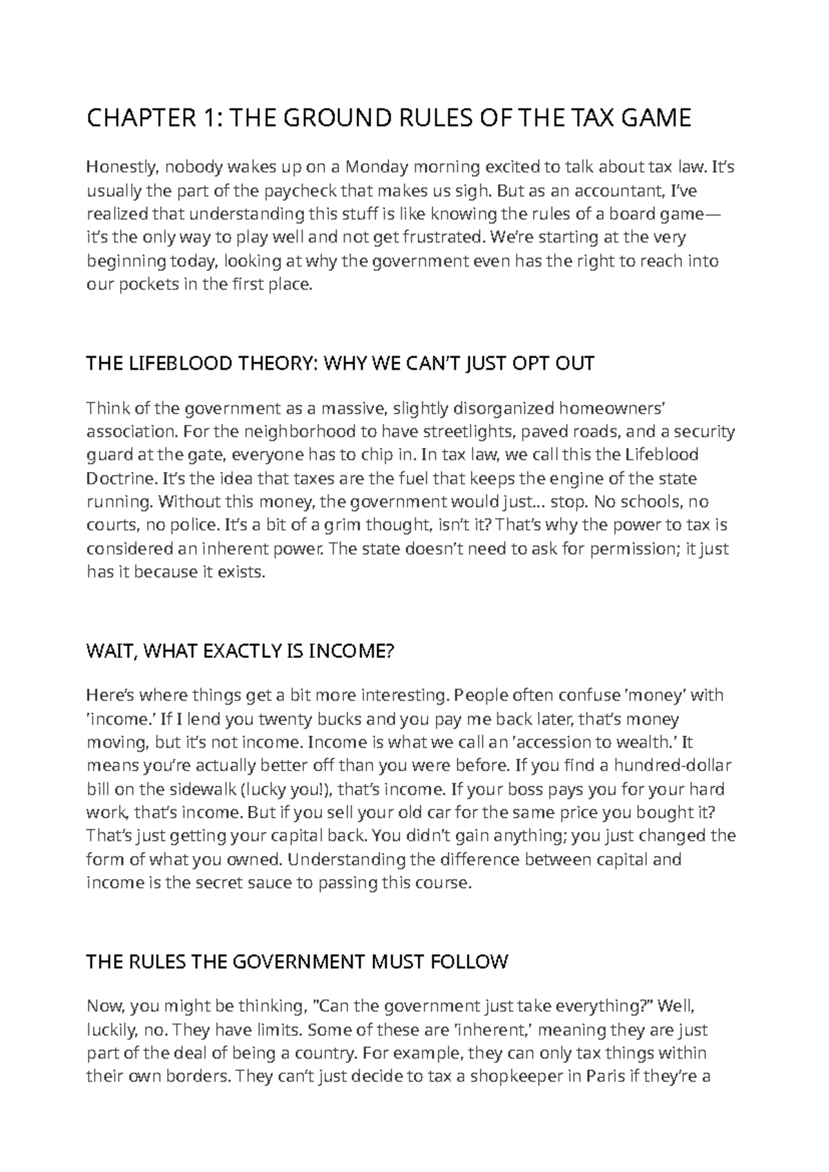 CHAPTER 1: UNDERSTANDING TAX LAW RULES (FIN 101) - Studocu