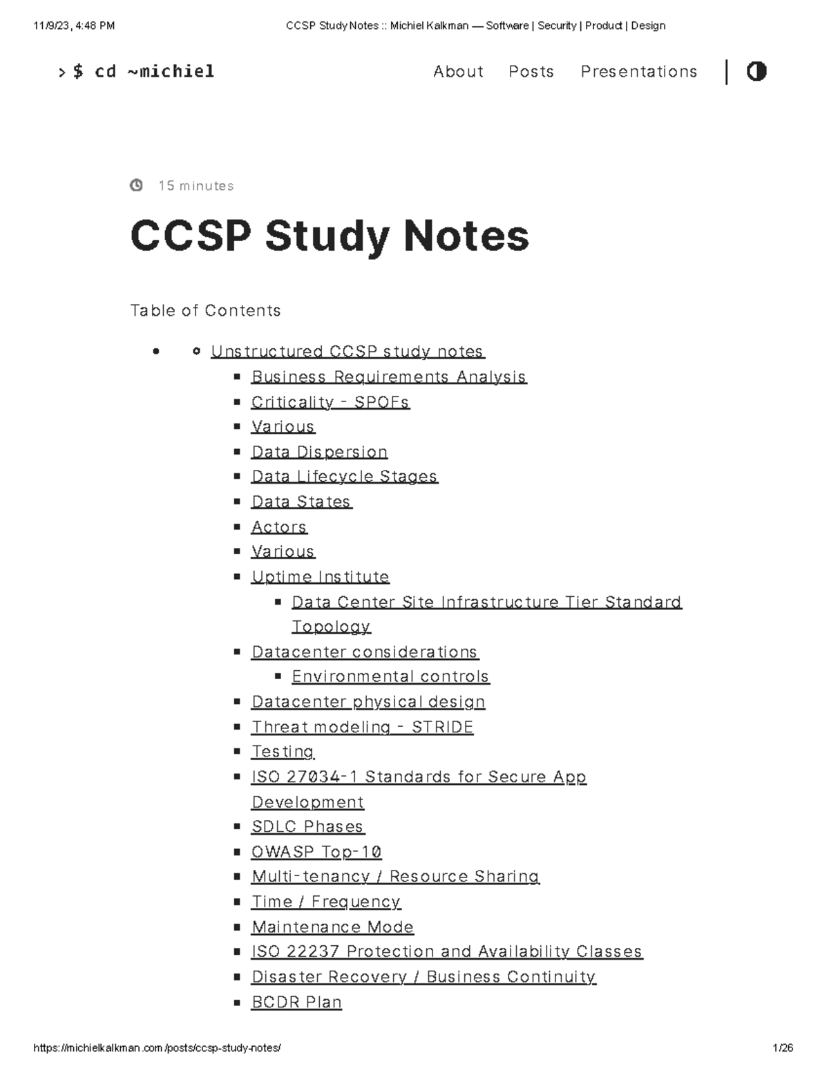 CCSP Study Notes: Cloud Security Management - D320 - Studocu