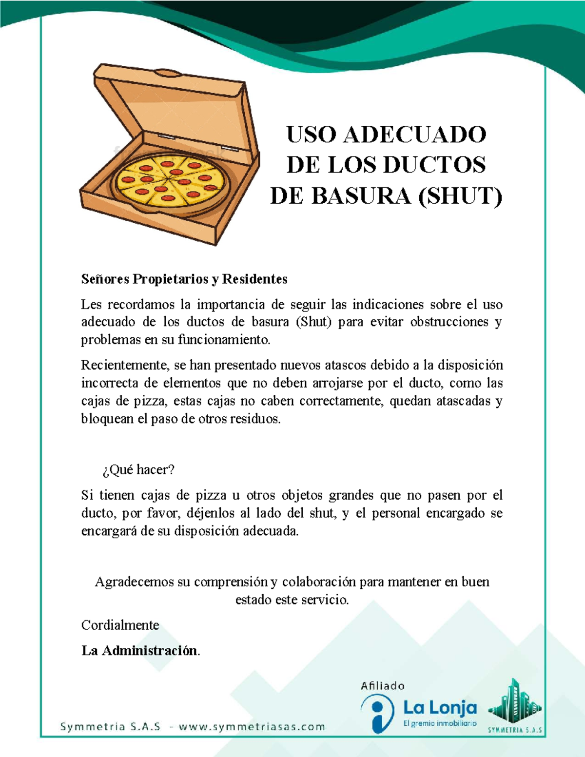 Normas de Uso del Ducto de Basura (Shut) para Residentes - Studocu