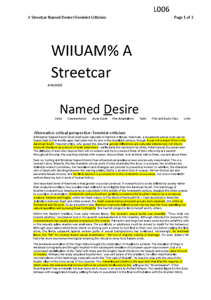 A Streetcar Named Desire (ENG 204) - Characters, Themes & Relationships ...