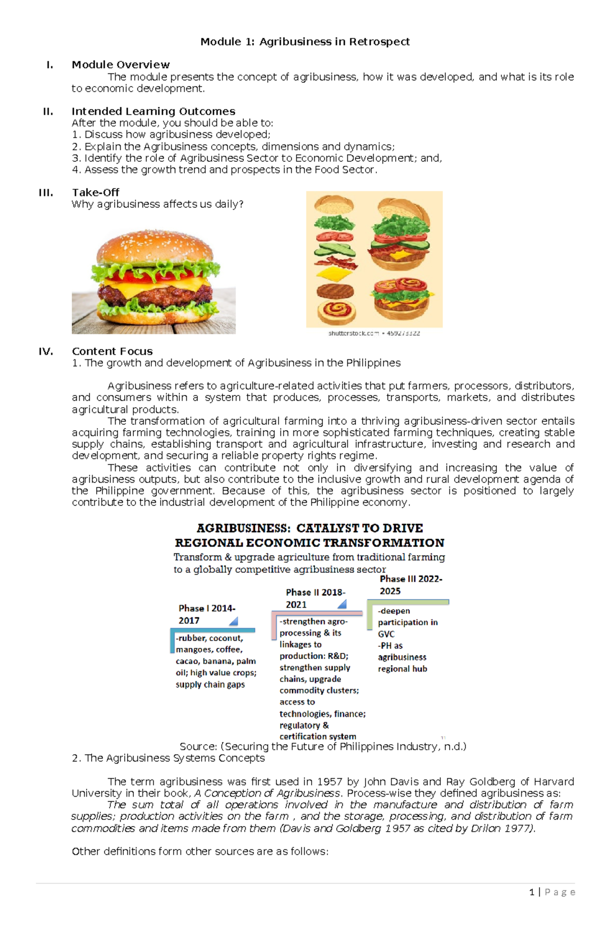 Module 1: Overview of Agribusiness Development and Trends - Studocu