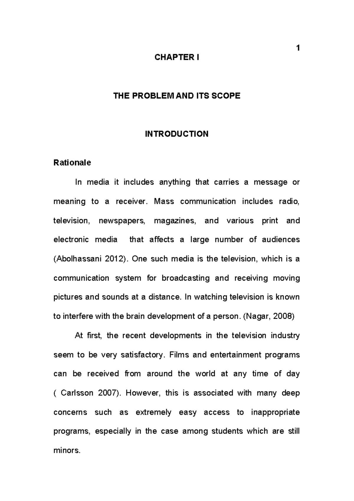 Rationale Theoretical-BG - 1 CHAPTER I THE PROBLEM AND ITS SCOPE ...