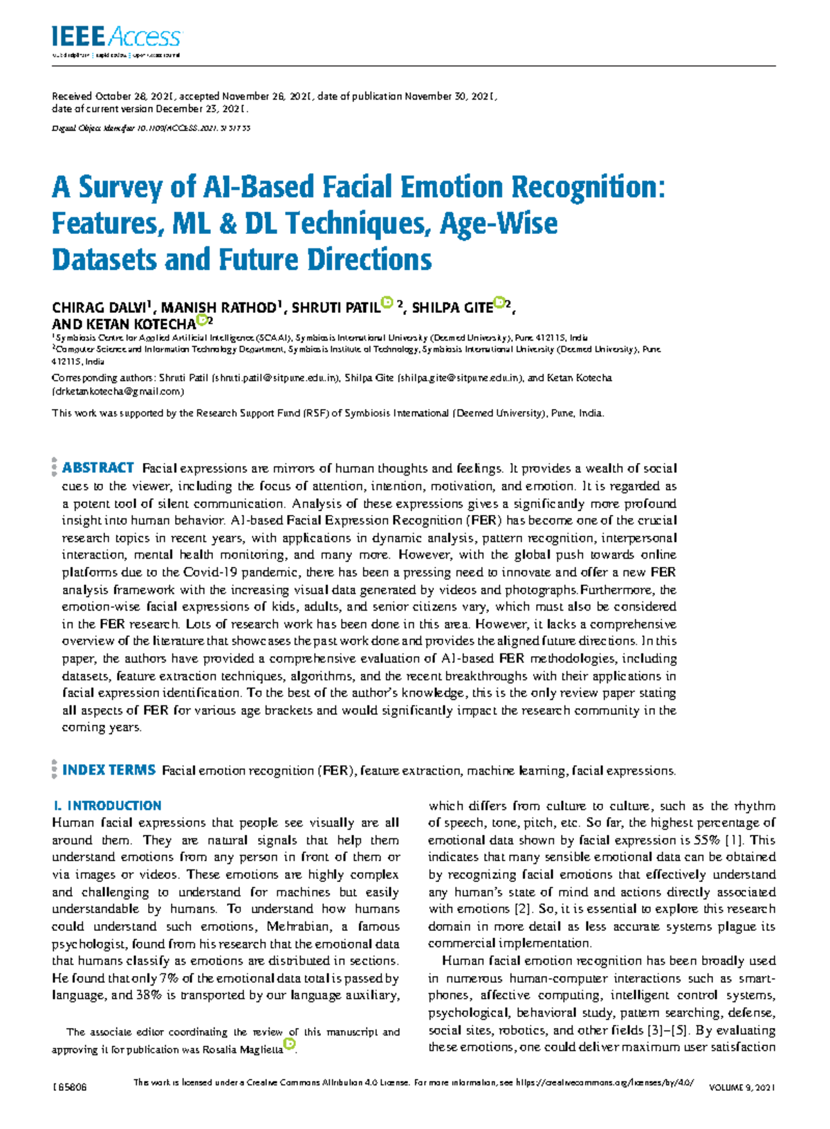 A Comprehensive Survey on Facial Emotion Recognition: Techniques ...