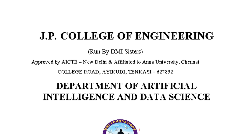 CS3351 AI&DS Lab Manual: Digital Principles & Computer Organization ...
