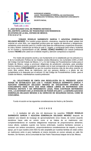 Juridiccion Voluntaria PARA Acreditar Fallecimiento - EXPEDIENTE NUMERO ...