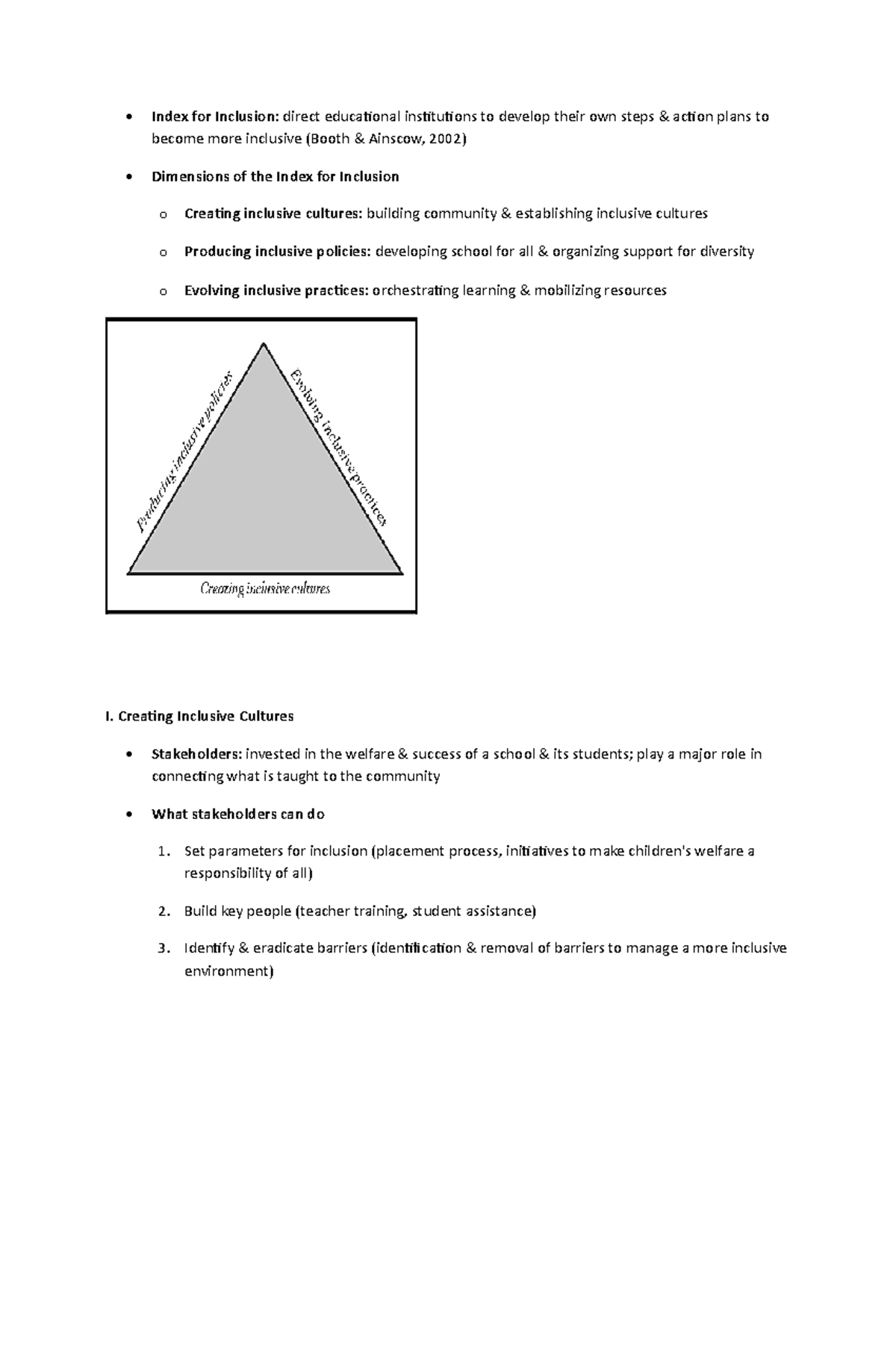 Profed 8-6 Reviewer - Lecture about inclusive education - Index for ...