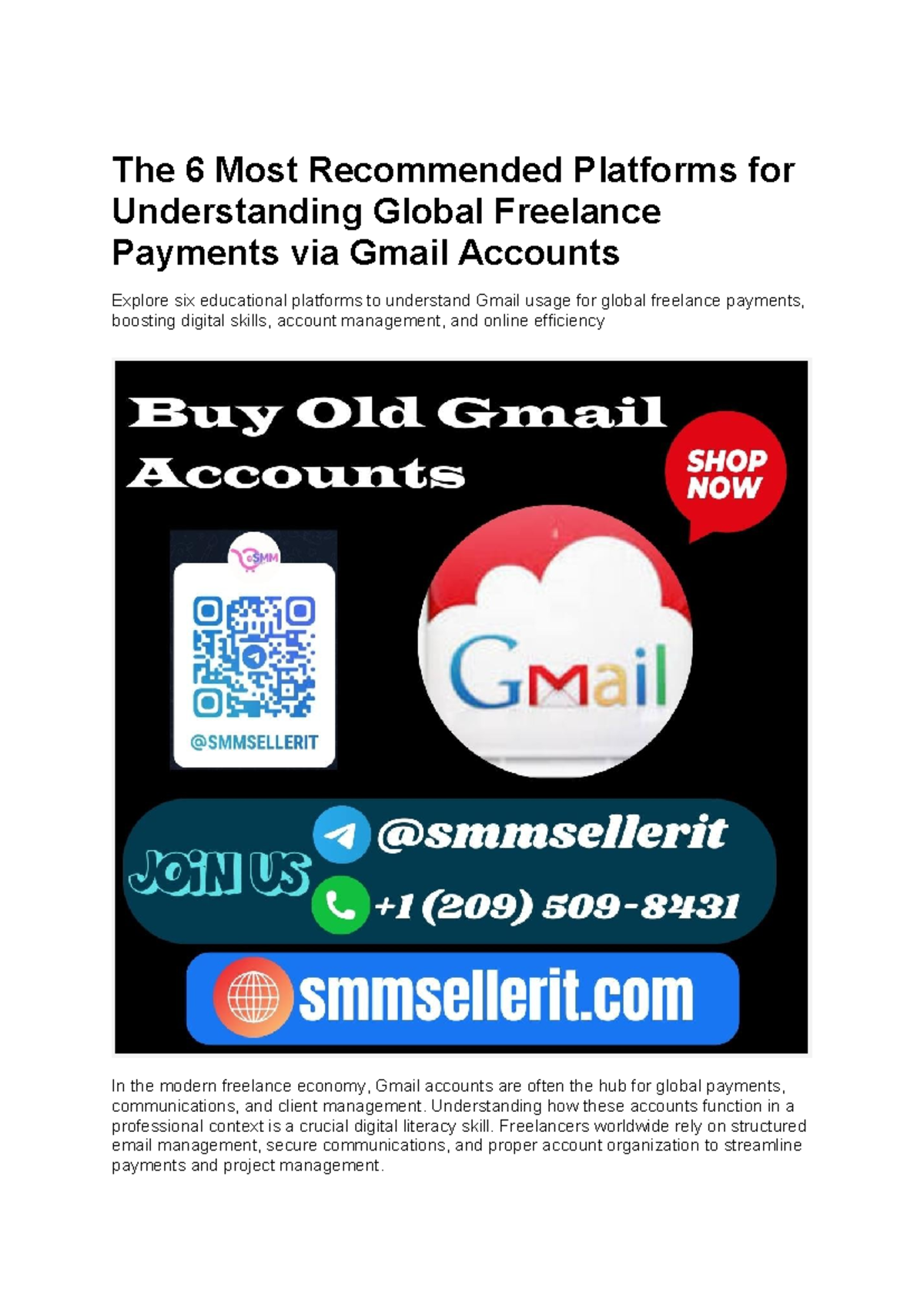 6 Recommended Platforms for Mastering Gmail in Global Freelance ...