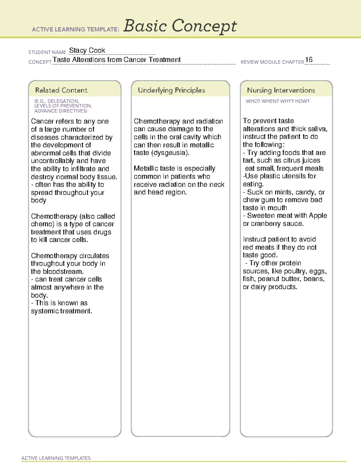 ATI Basic Concept - Care of a Client Who Has Altered Body Image ...