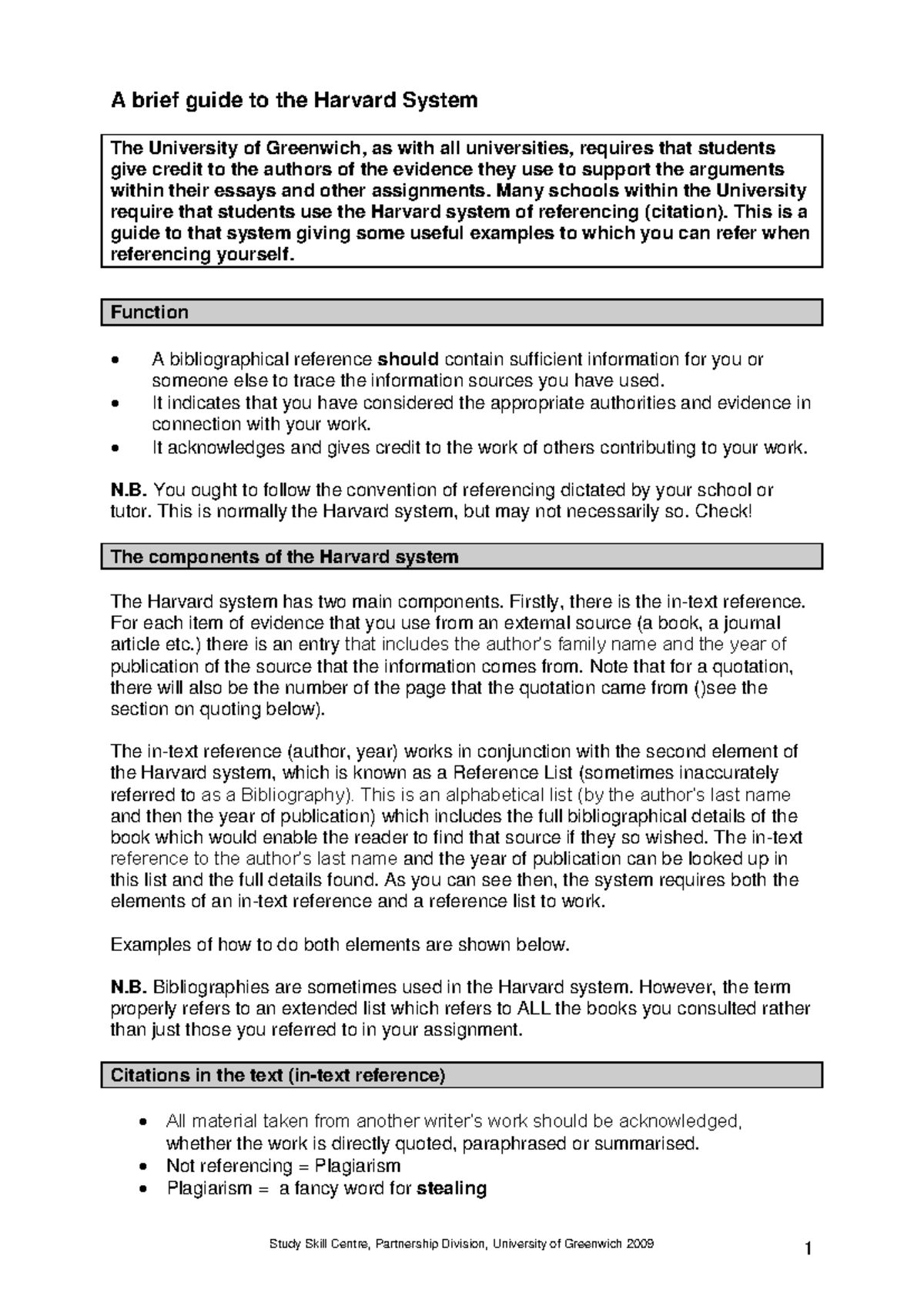 A Comprehensive Guide to Harvard Referencing (Uo G) - Studocu