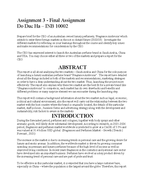 [Solved] INB20012 Asian Regionalism and Global Business Assessment 3 40 ...