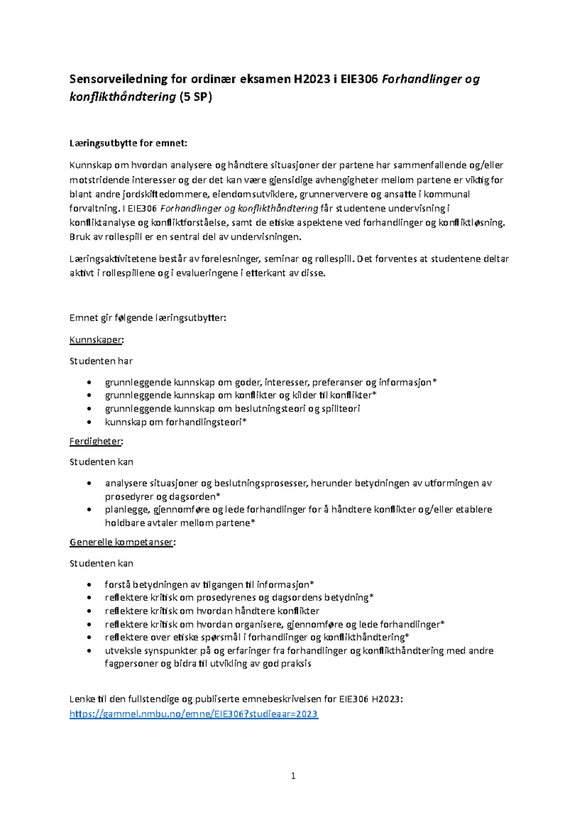 EIE306 H2023 Ordinaer eksamen-Sensorveiledning Canvas ...