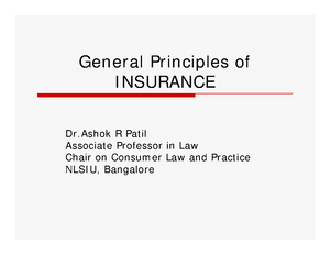 Insurance AND Agency LAW A - UNIVERSITY OF BOTSWANA DEPARTMENT OF LAW ...
