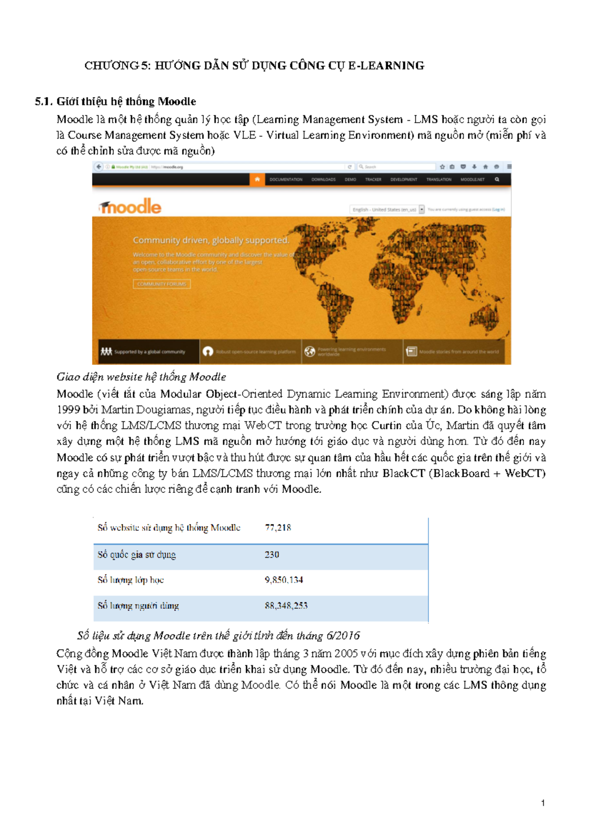 HƯỚNG DẪN SỬ DỤNG HỆ THỐNG MOODLE - CHƯƠNG 5: 220251 - Studocu