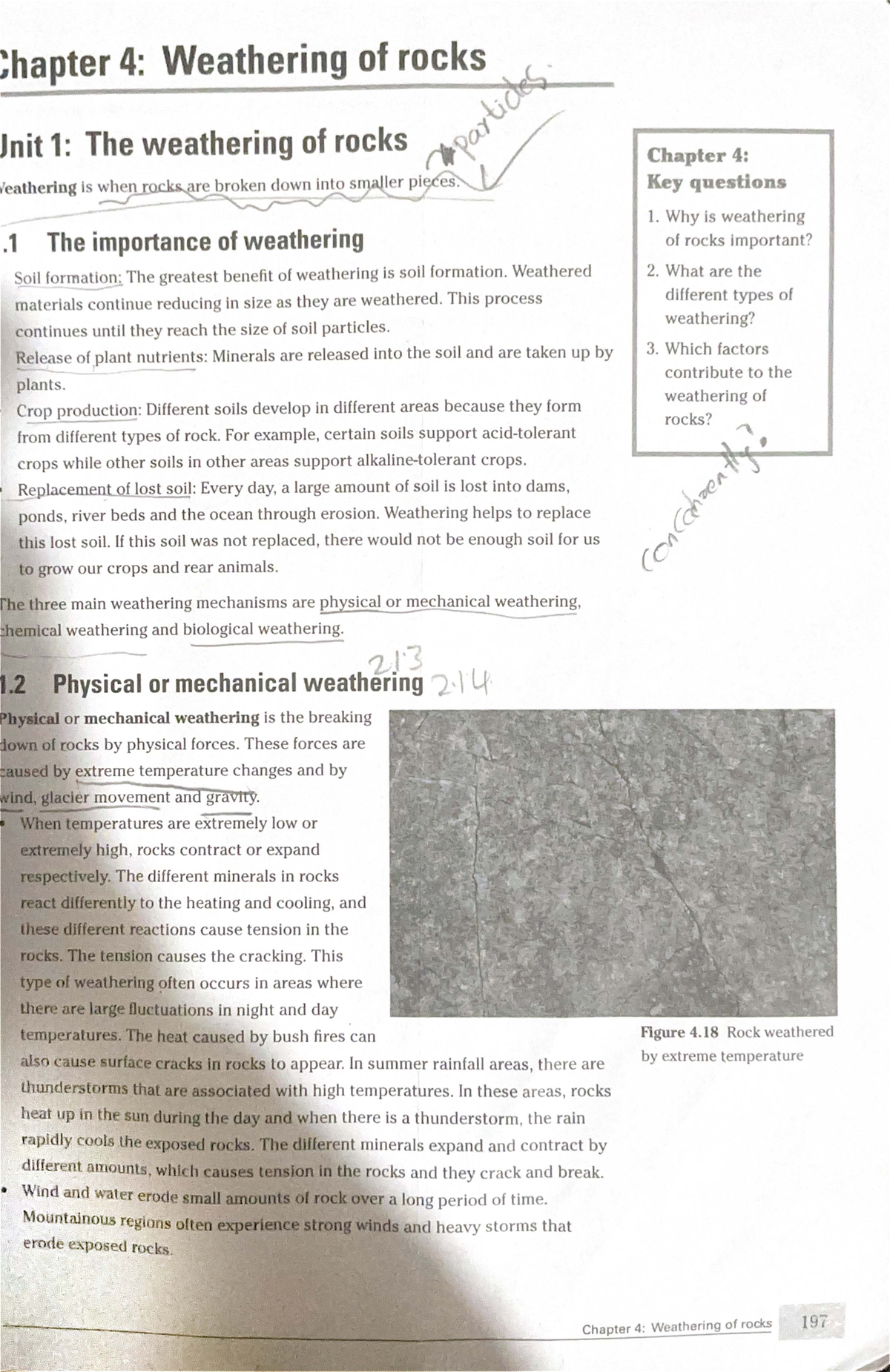 Chapter 4: Weathering of Rocks and Soil Formation - Agriculture T3 ...