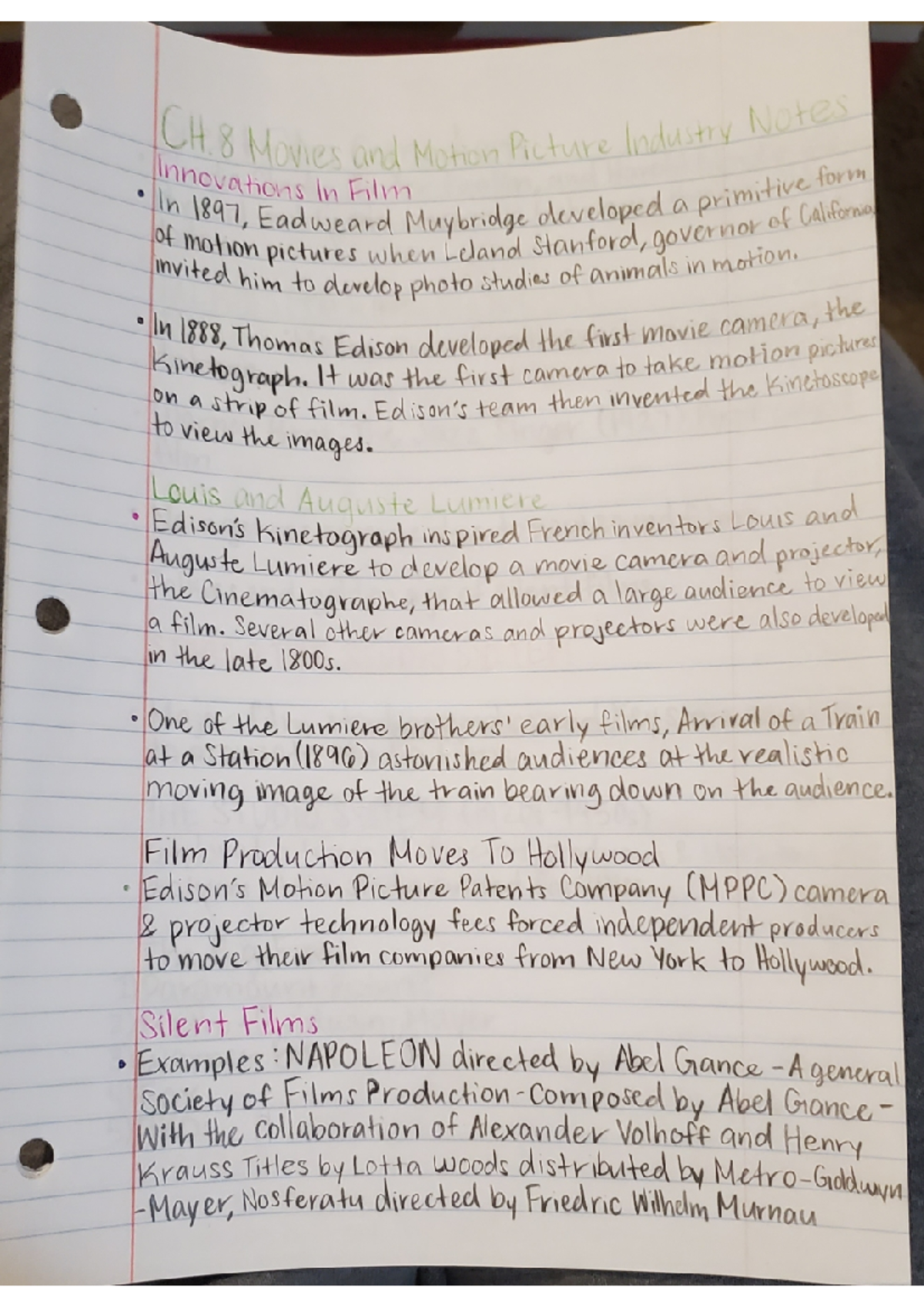 Chapter 8 Journalism 100 notes - CH Movies and Motion Picture Industry ...