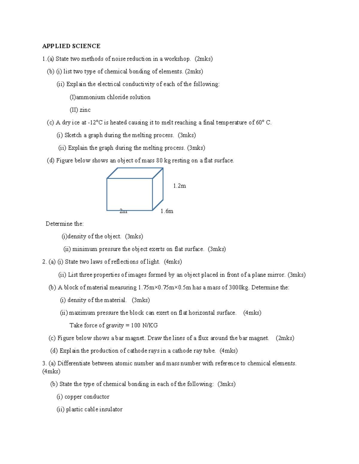 APPLIED SCIENCE 1: Noise Reduction, Chemical Bonding & Conductivity ...