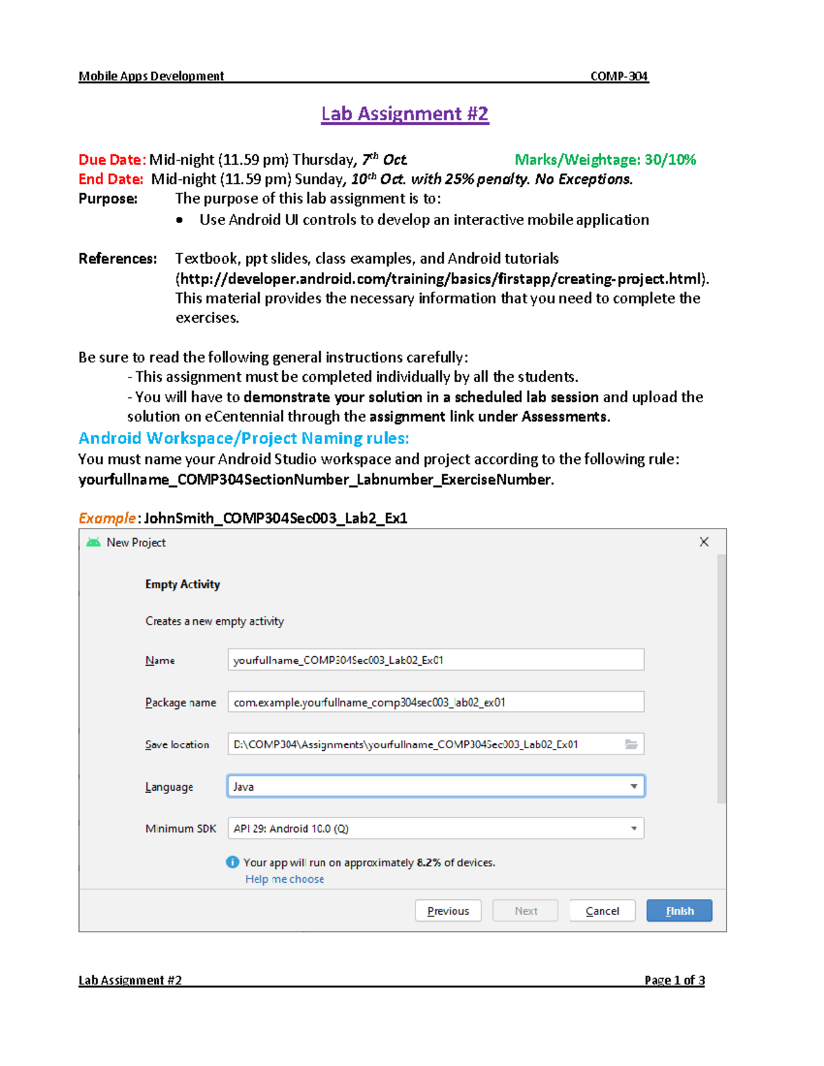 COMP304-Lab Assignment 02-F21 - COMP304 - Centennial College - Studocu