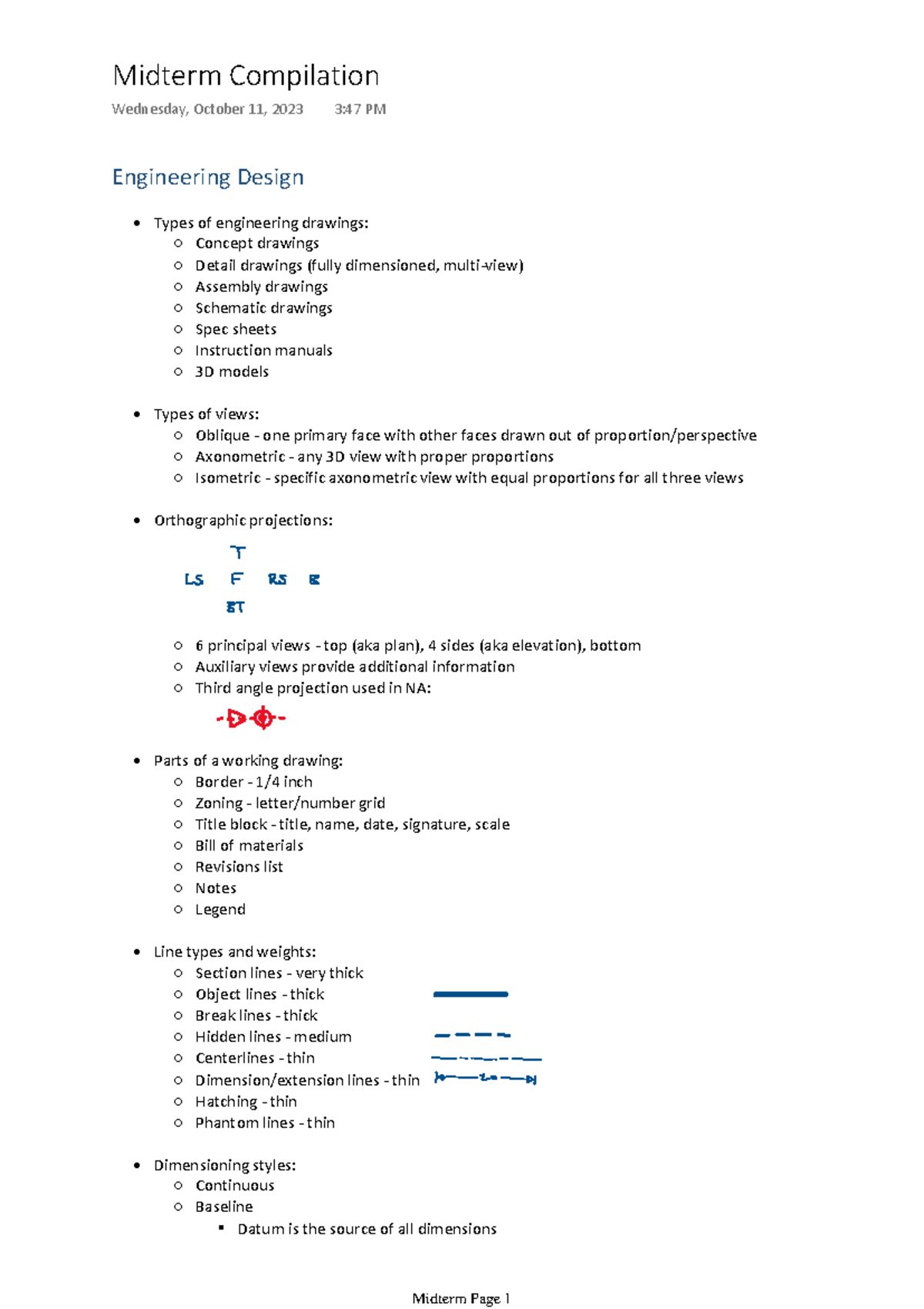 MTE 100 Midterm Study Notes on Engineering Design Principles - Studocu