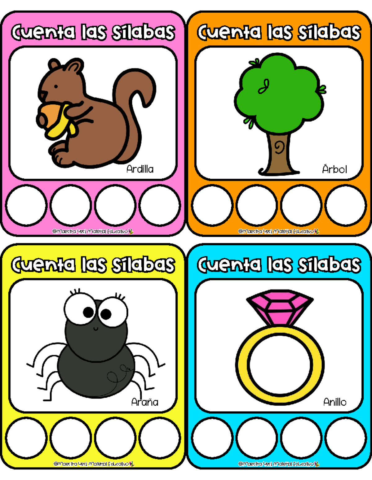 158. Cuenta las sílabas: Material Educativo para Aprender - Studocu