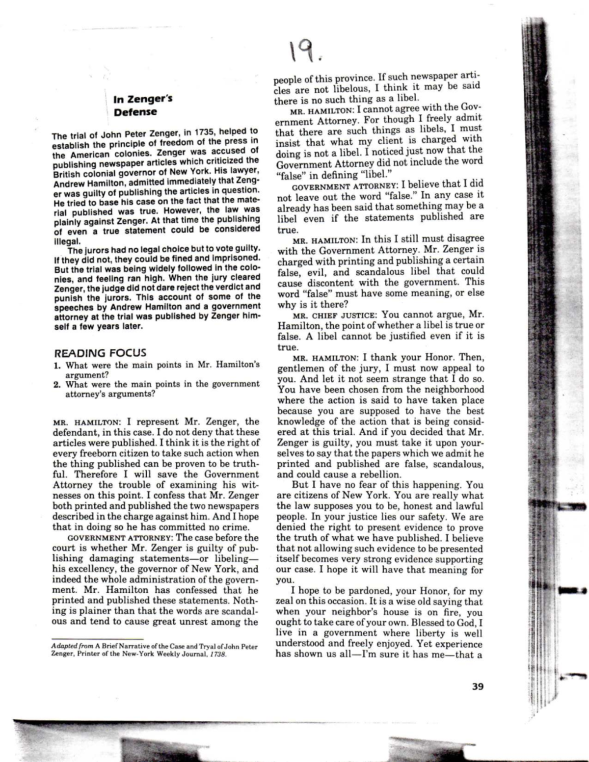 19. Zenger Case - Historical Significance of Freedom of the Press - Studocu