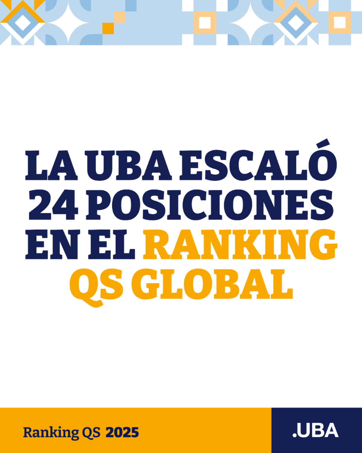 Ranking QS 2025: UBA 24 Posiciones en el Ranking Global - Studocu