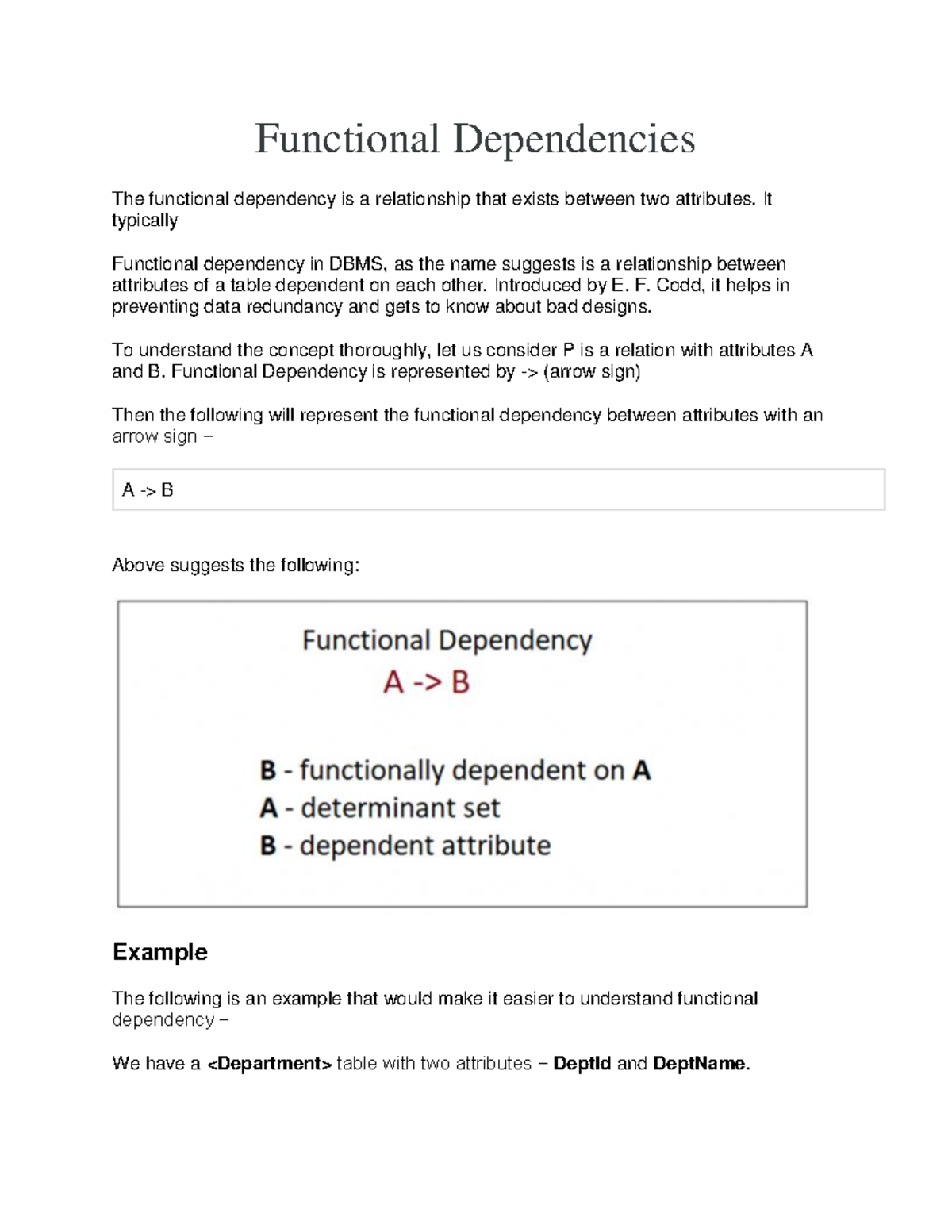 UNIT-3 DBMS - Functional Dependencies and Normalization Notes - Studocu
