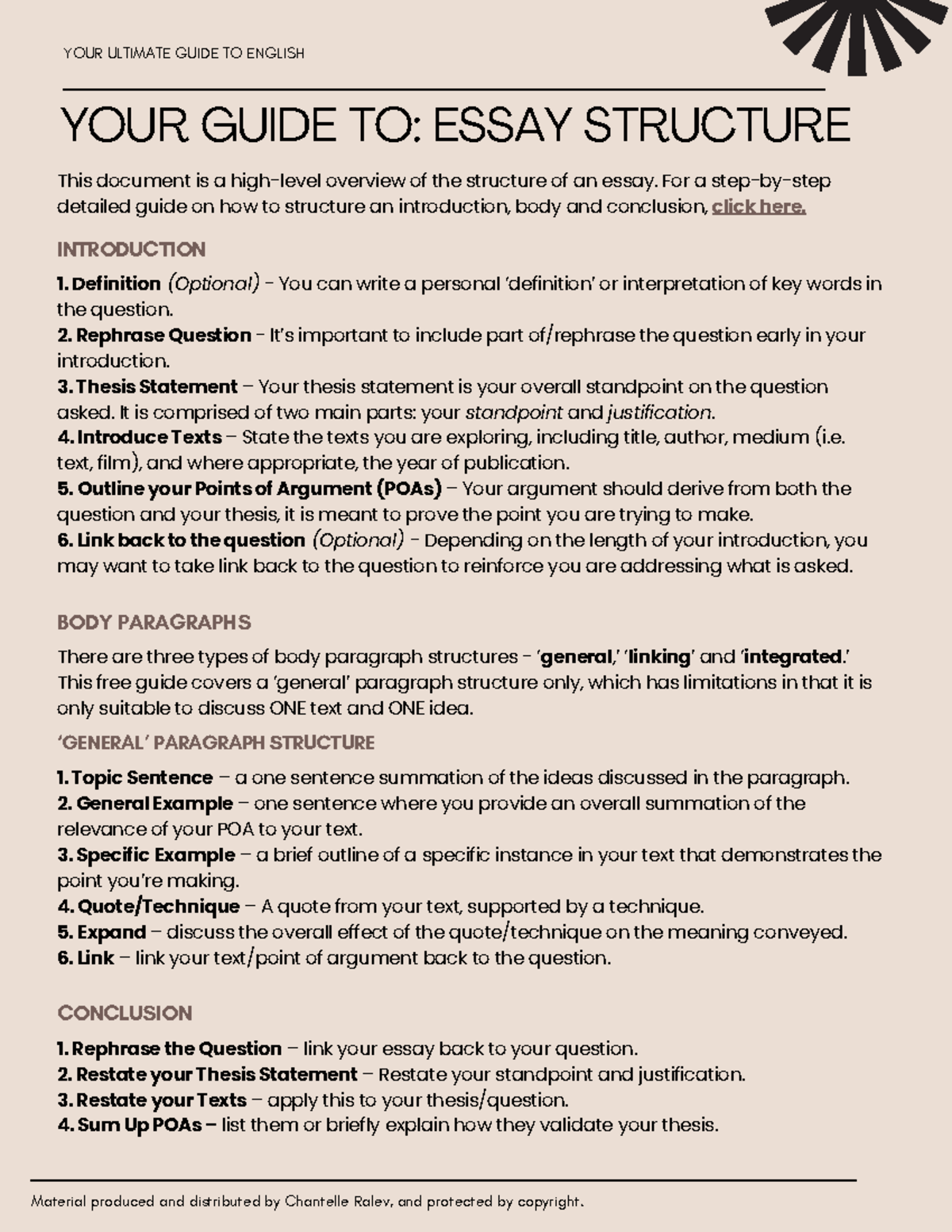 ENG101: Comprehensive Guide to Essay Structure - Studocu