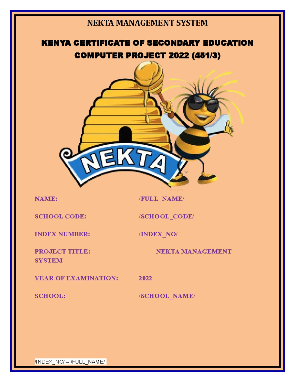 Nekta Management System Documentation - KENYA CERTIFICATE OF SECONDARY ...