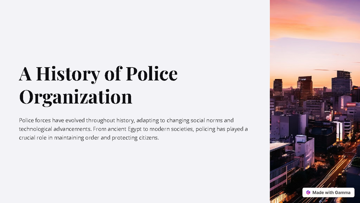 A-History-of-Police-Organization-and-Evolution-in-Law-Enforcement - Studocu