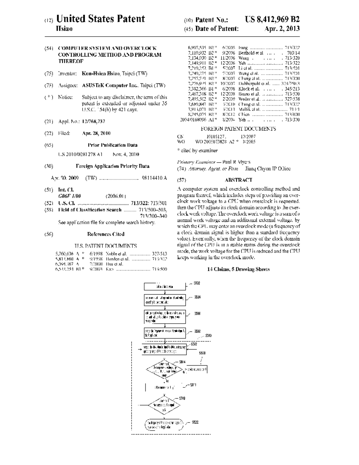 Computer system and overclock controlling method a - (12) United States ...
