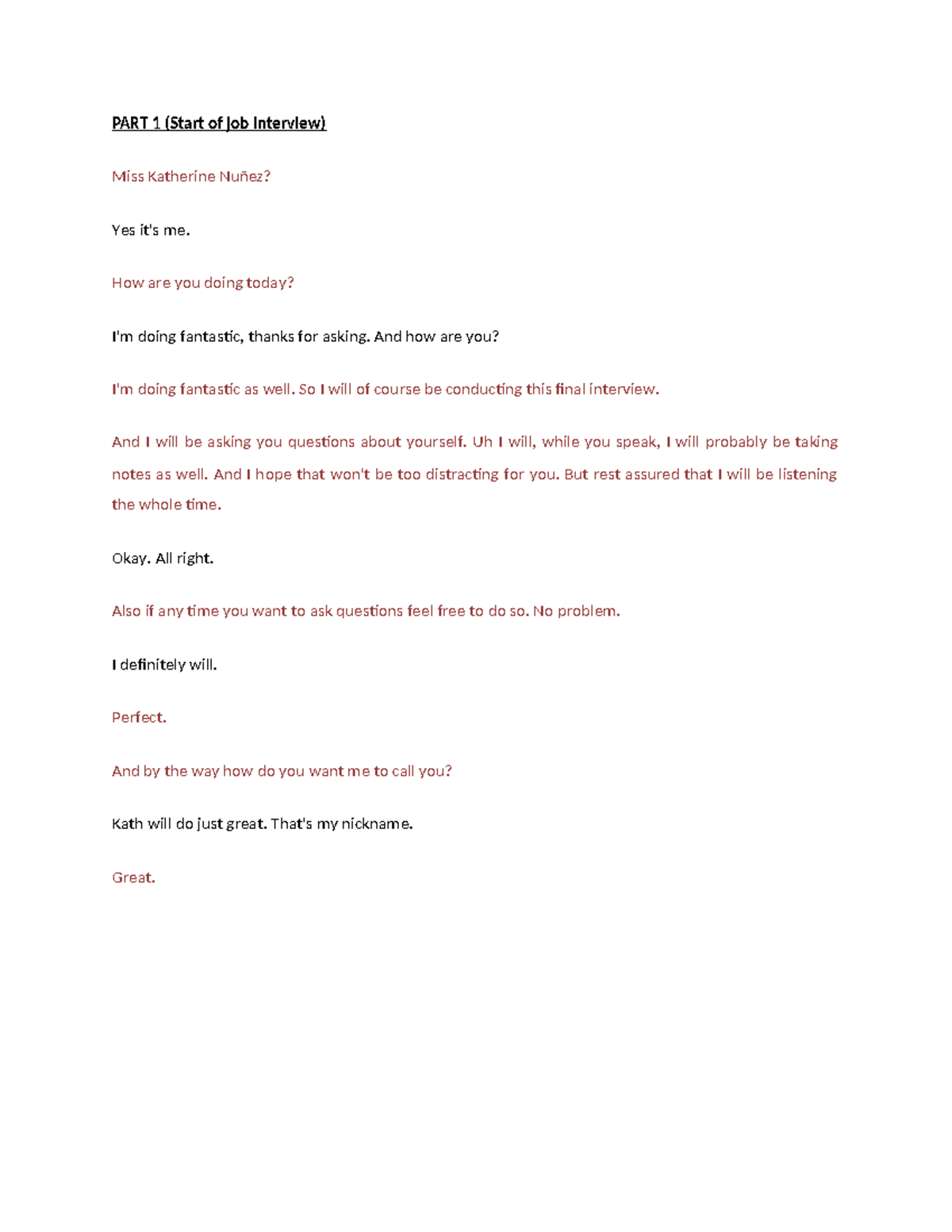Mock Call Center Job Interview (Fresh Grad, Newbie) - Studocu