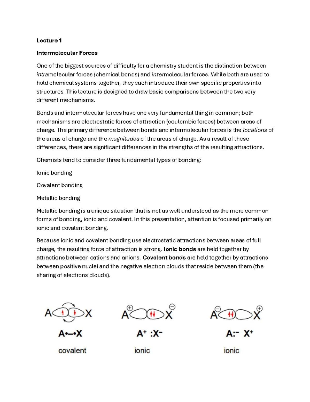 Chem 2 Lecture 1: Understanding Intermolecular Forces - Studocu
