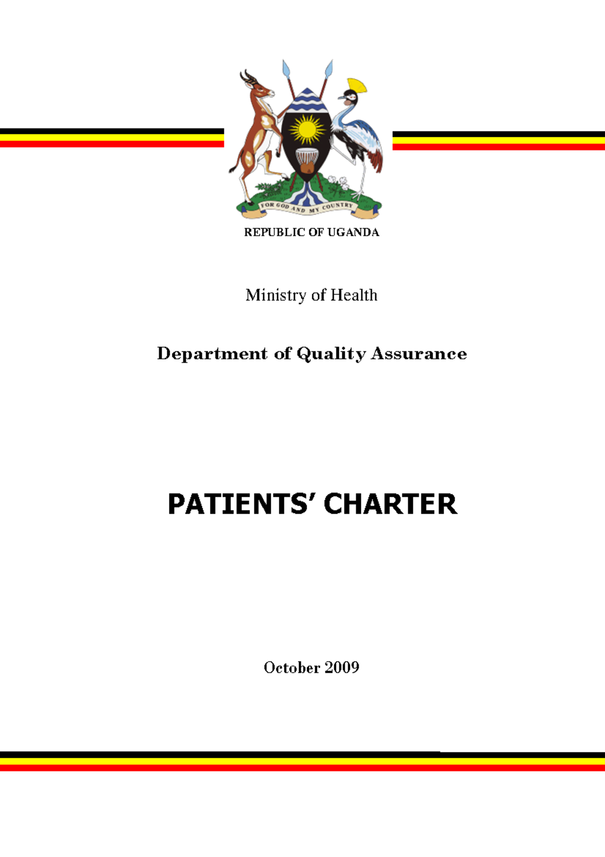 Patients' Charter - Health Service Guidelines and Patient Rights - Studocu