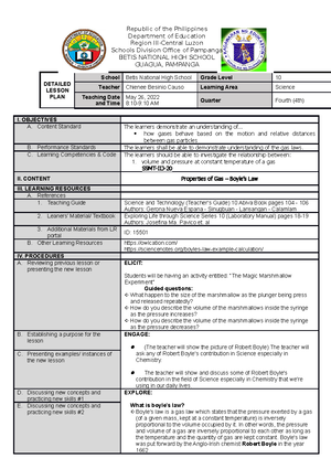Final demo lp - a detailed lesson plan about digestive system. - SCHOOL ...