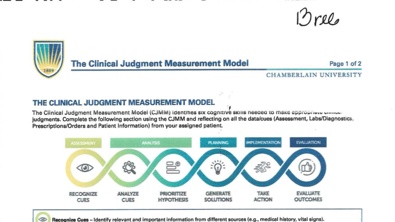 Bree CJMM Analysis & Application - 1889 Chamberlain University - Studocu