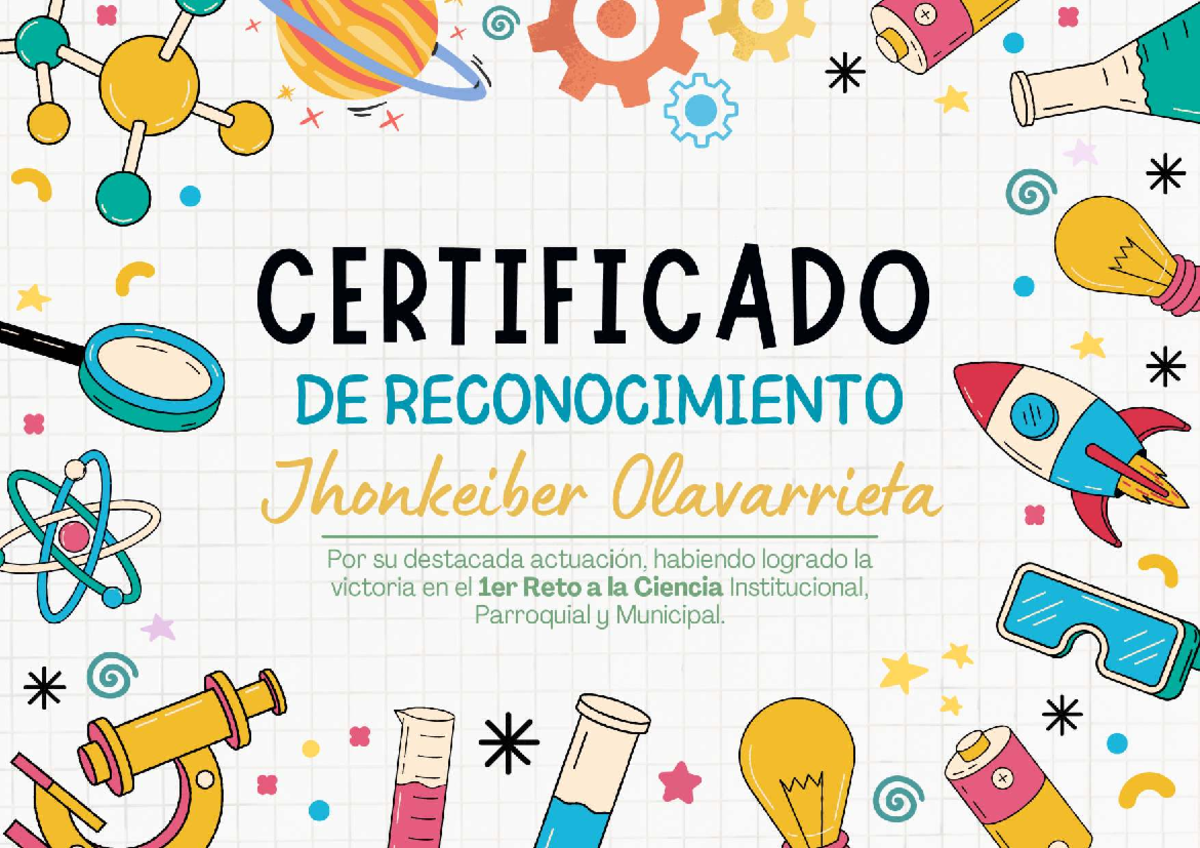 Certificado de las ciencias - Laboratorio de FÍSICA - X CERTIFICADO DE ...