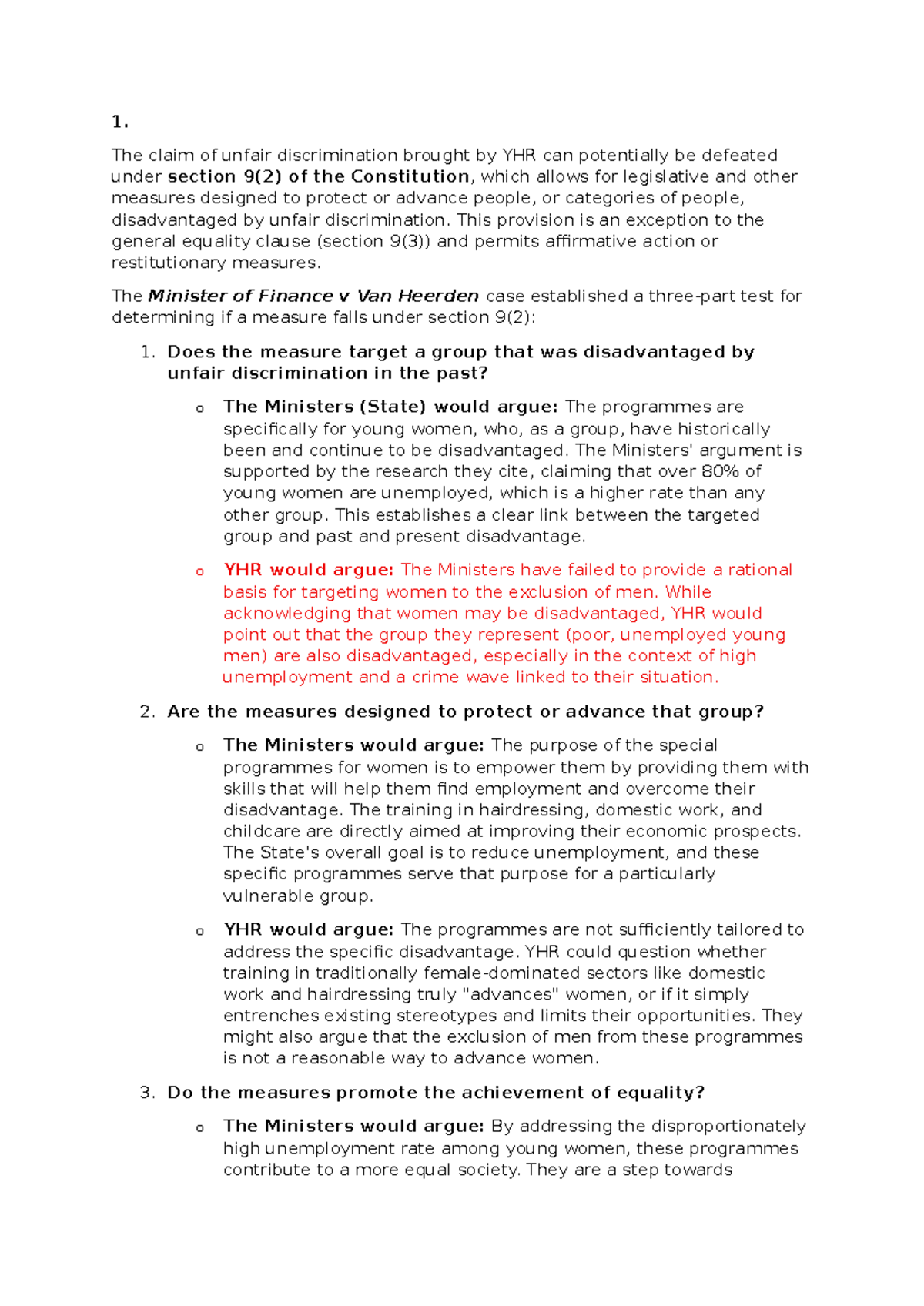 Tutorial 2 - Unfair Discrimination Analysis under Section 9(2) & 9(3 ...