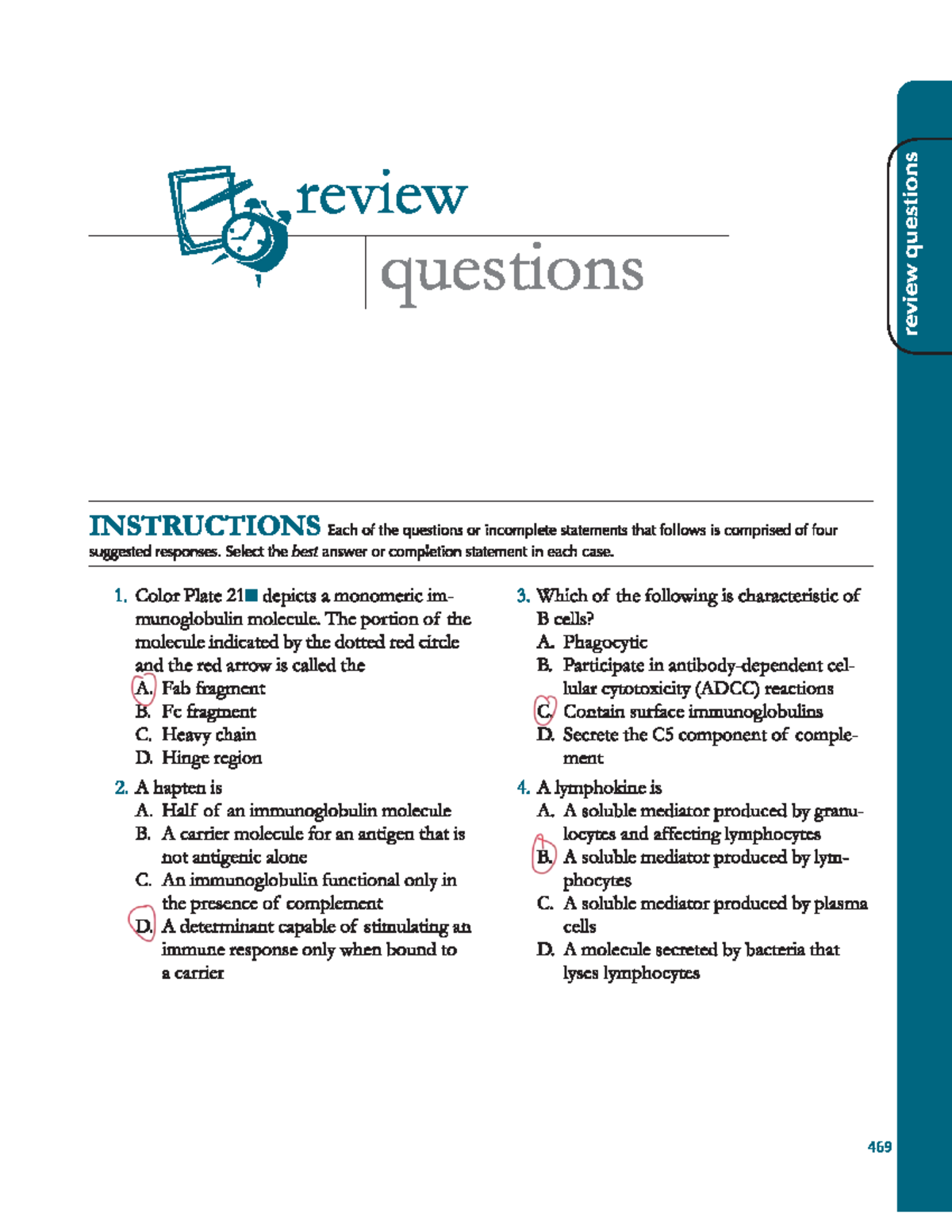 Immunology Review Questions for CIULLA IS Course - Studocu