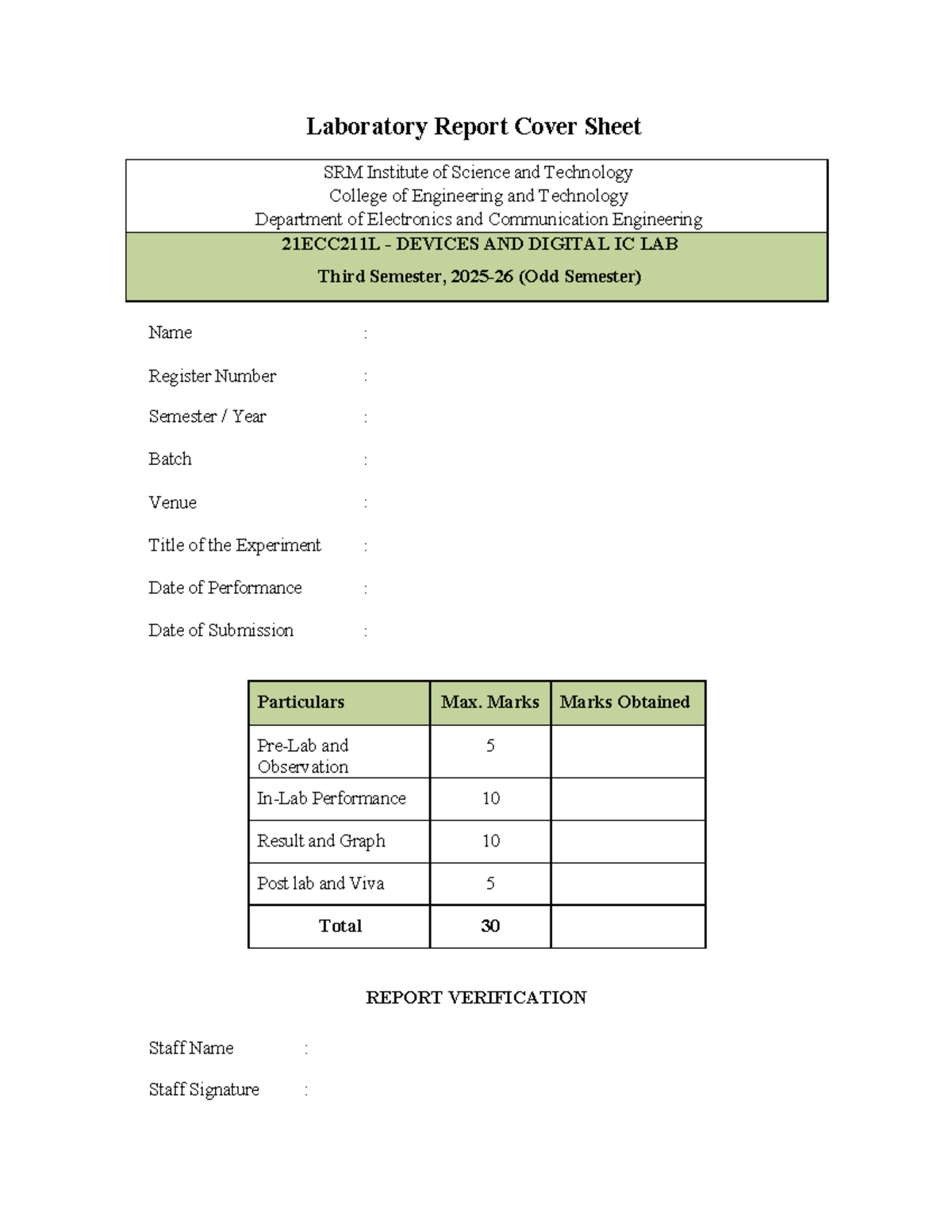 Laboratory Report: Encoder Design - 21ECC211L - Studocu