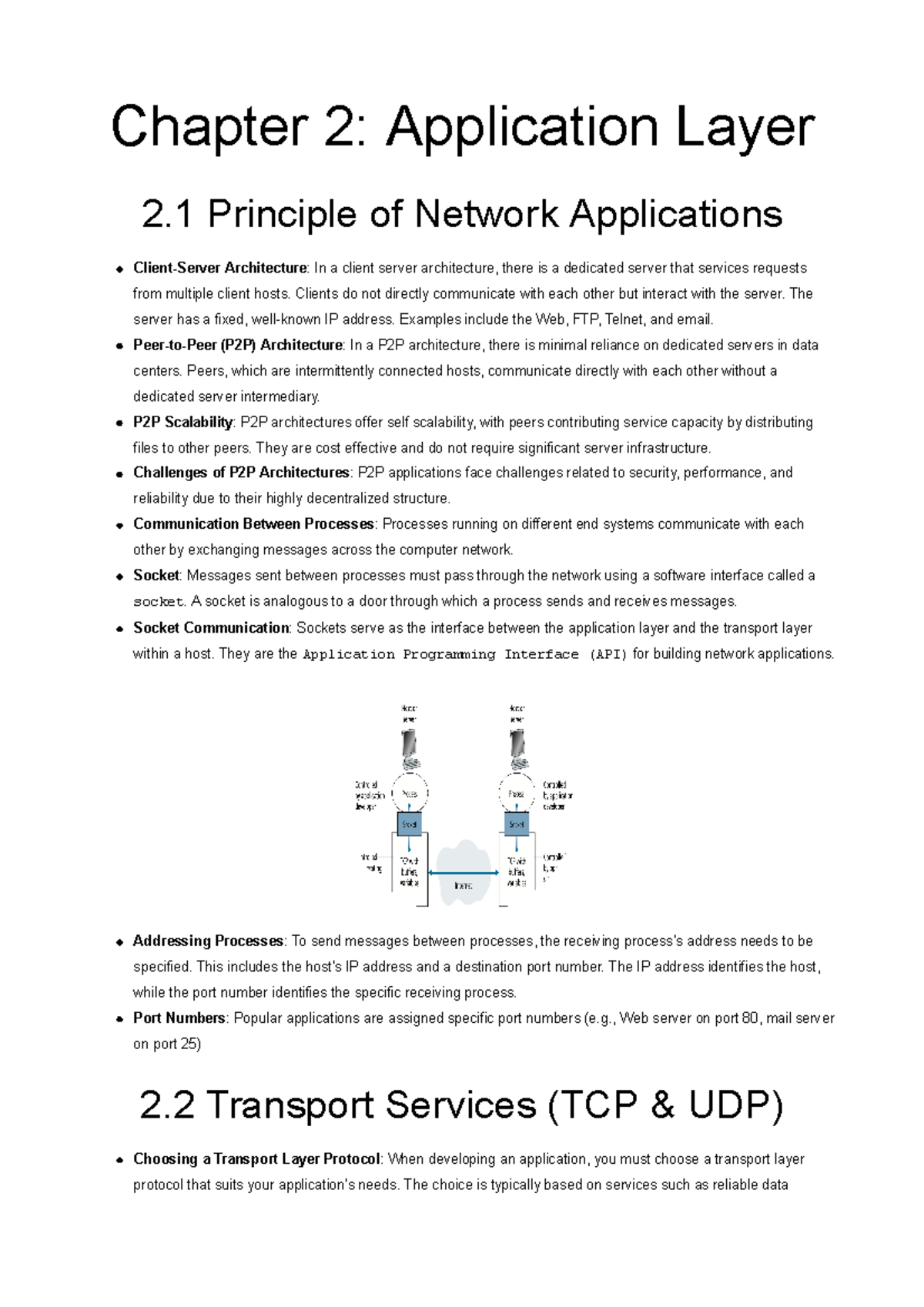 Chapter 2 Application Layer - Chapter 2: Application Layer 2 Principle of Network Applications ...