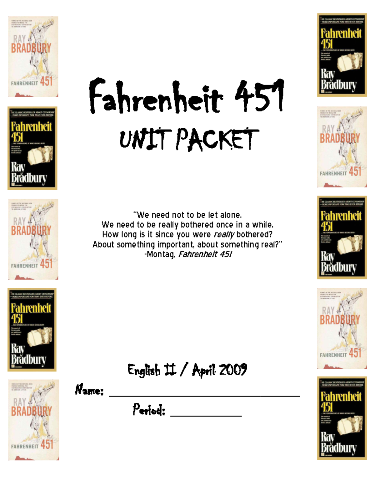 Fahrenheit 451 Unit Packet: English II Study Guide - Studocu