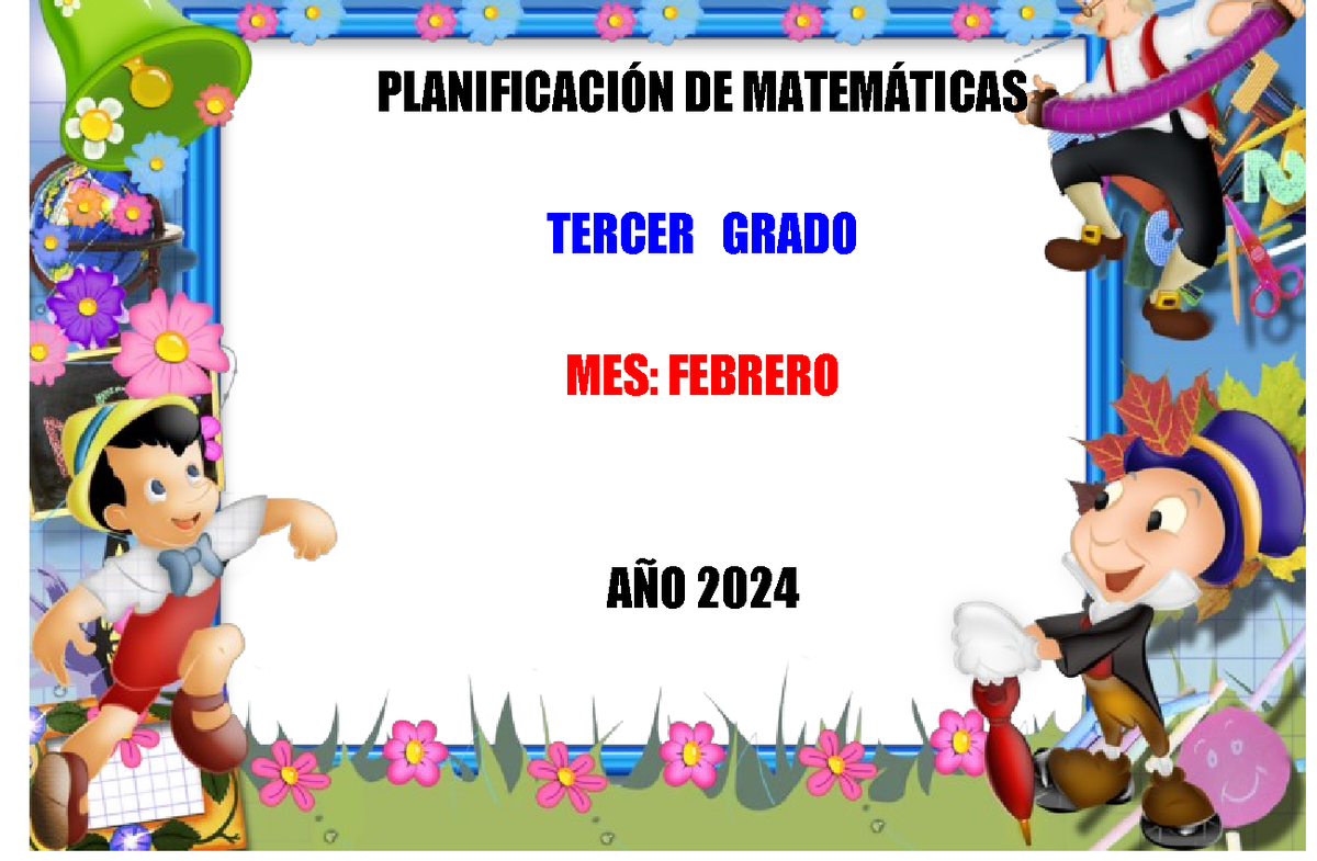 Planificación Didáctica de Matemáticas 3er Grado - Febrero 2024 - Studocu