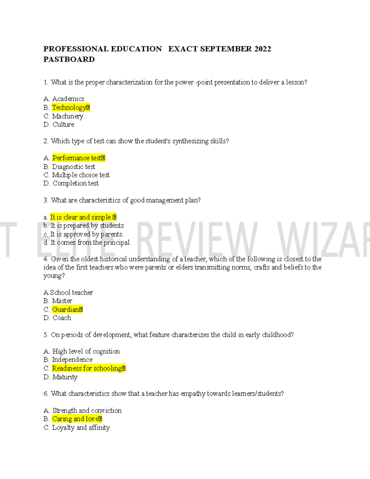 Profed 101: Reviewer for Professional Education Exam - English 2022 ...