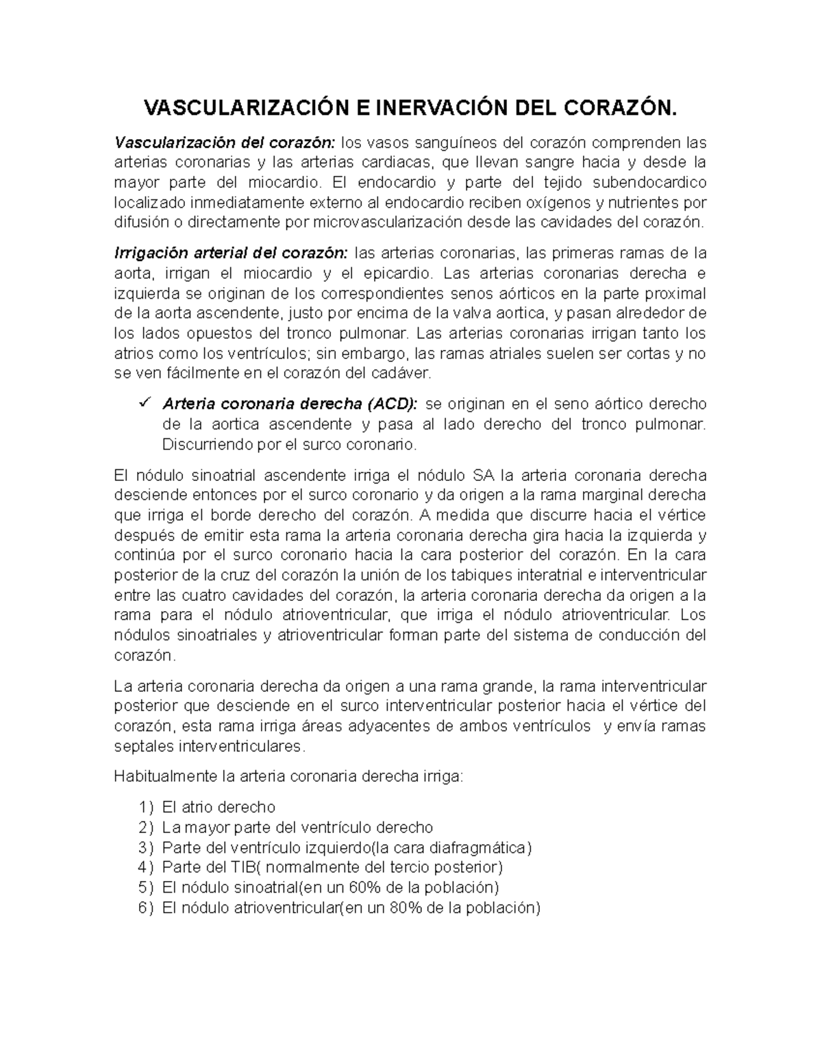 Vascularización e Inervación del Corazón: Anatomía y Funciones ...