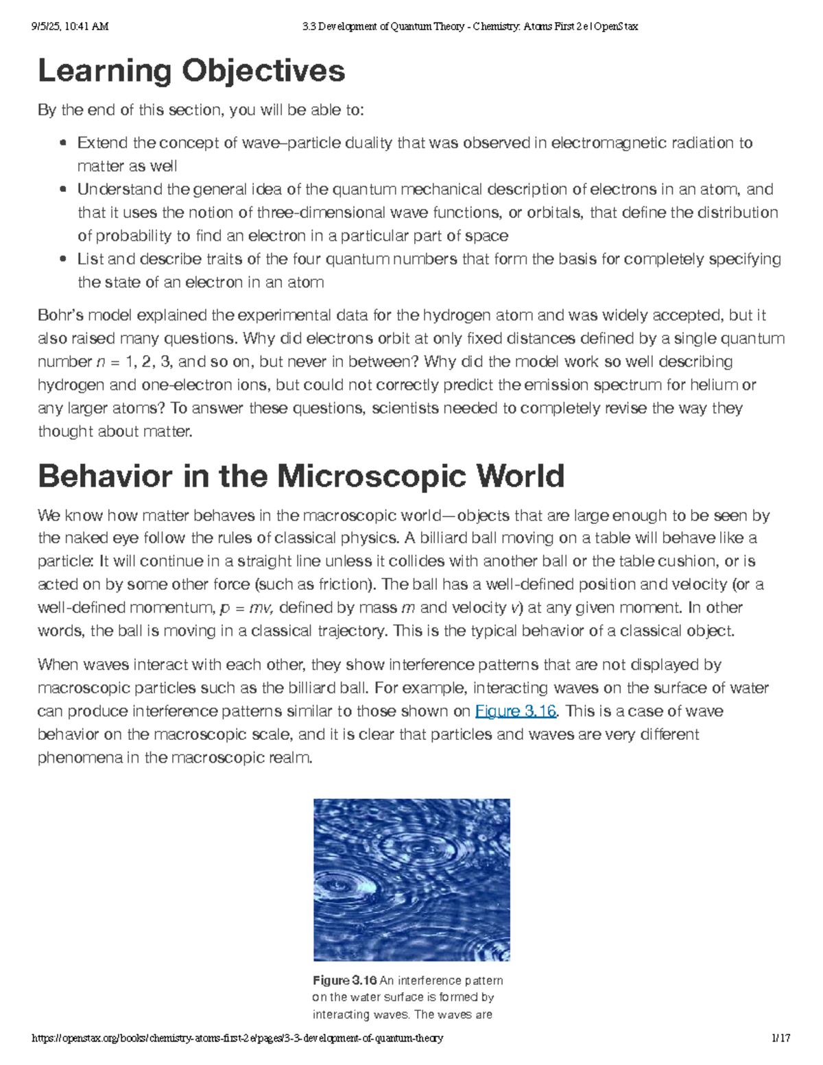Development of Quantum Theory: Chemistry 3.3 - Atoms First 2e - Studocu